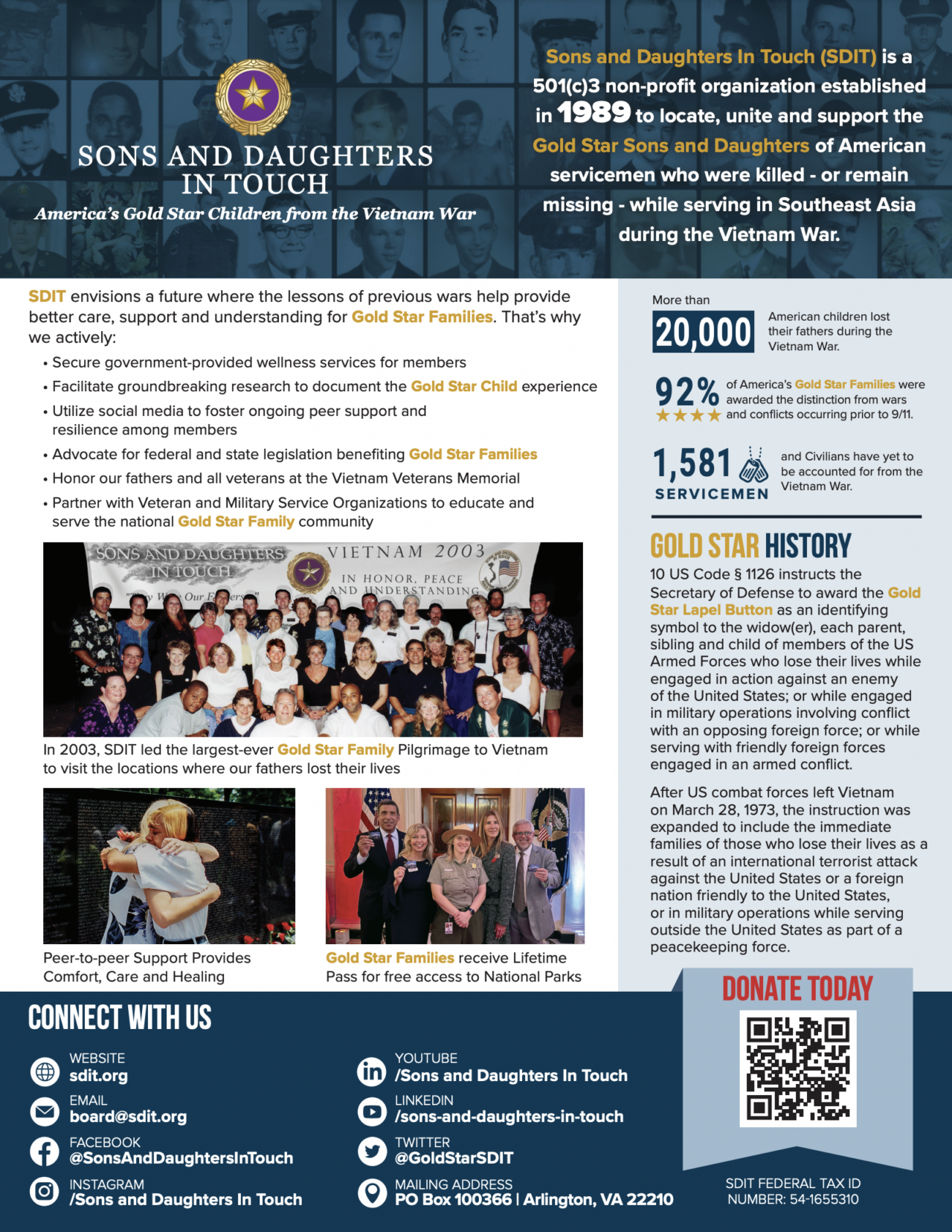 SDIT Fact Sheet - SDIT - Sons and Daughters In Touch